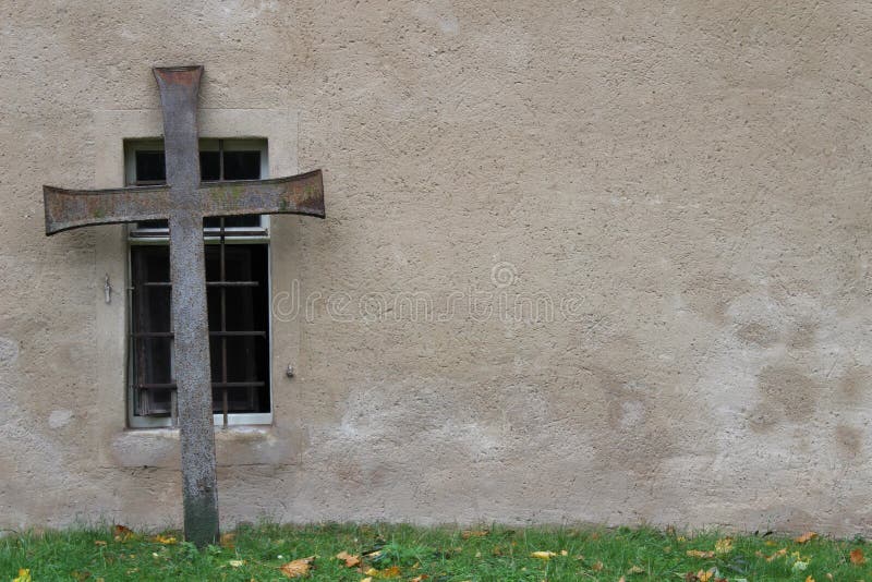 Wall, Cross, Window, Facade Stock Photo - Image of symbol, grass: 112200970