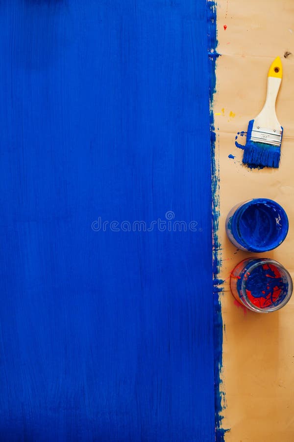 Wall of Crumbled Blue Paint Brush Texture As Background Stock Image ...
