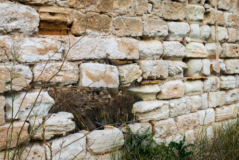 Wall almost crumbling down stock photo. Image of message - 108259400