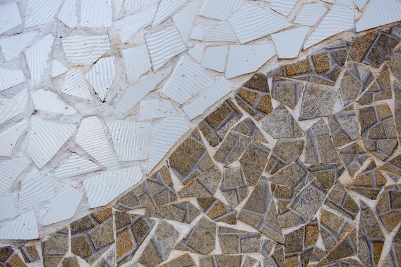Wall with Cut Out Pieces of Tile. Stock Photo - Image of wall, brick ...