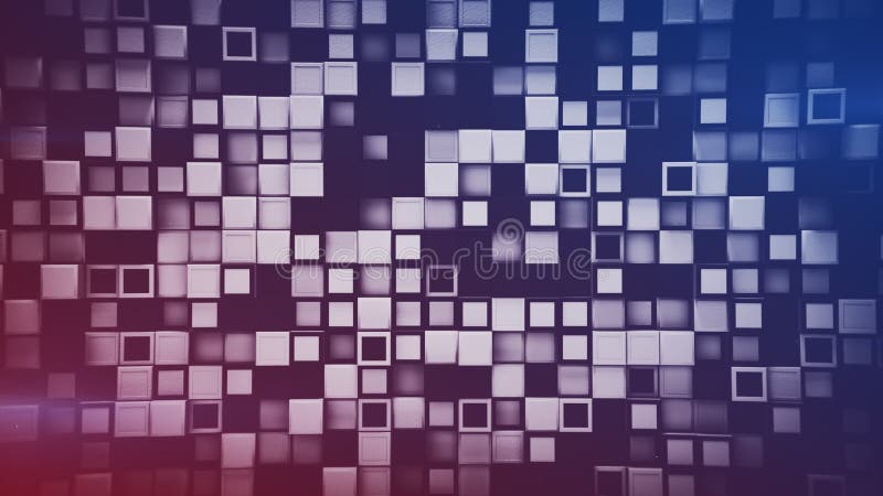 Wall of 3D Boxes Abstract Geometric Background Stock Illustration ...