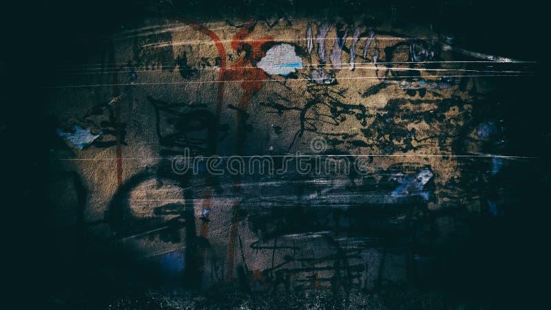 Wall Damaged by Paints. Web Banner Stock Image - Image of building ...