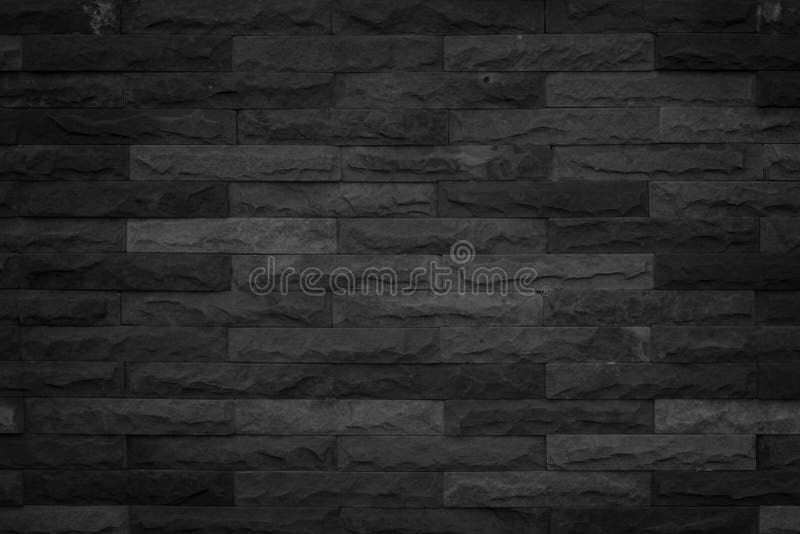 Wall Dark Black Brick Texture Background Stock Image - Image of aged ...