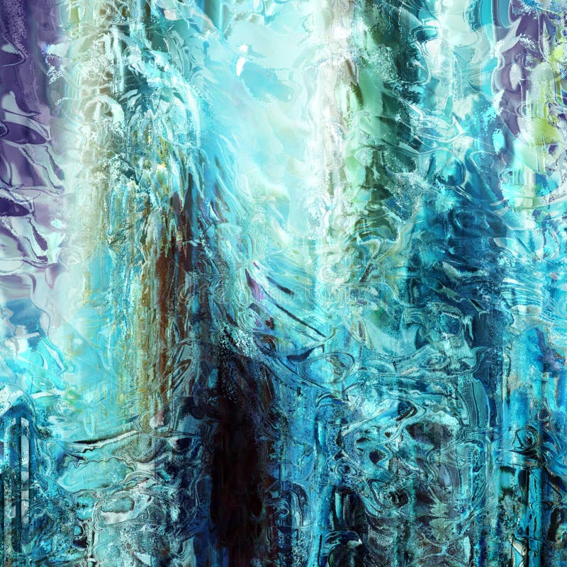 Cold Abstract Design and Snow, Background Stock Illustration ...