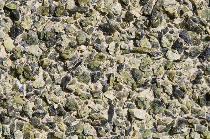 Wall is Decorated with Granite Green Chips. Stock Image - Image of wall ...