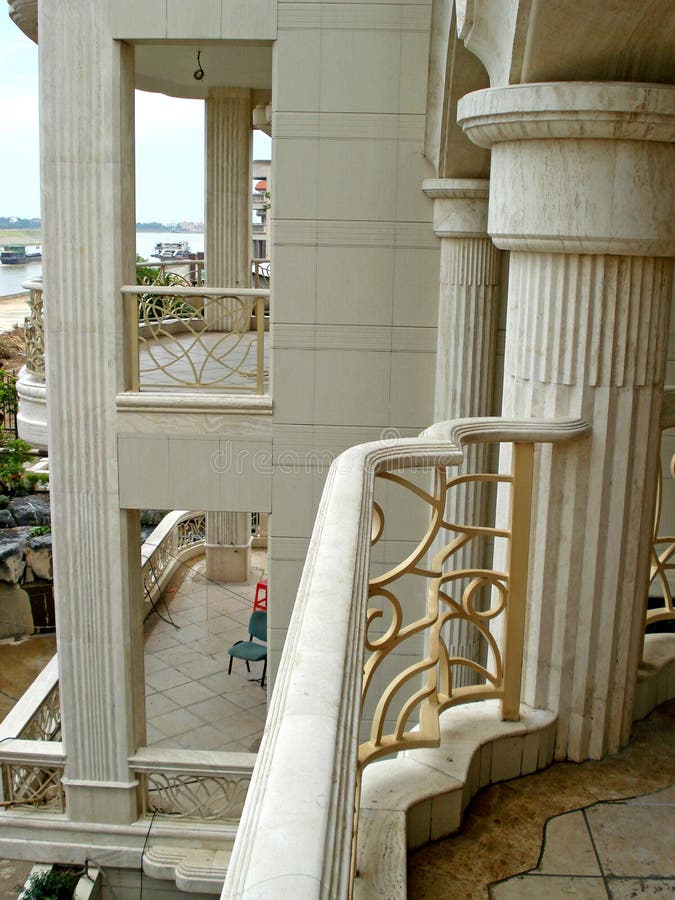 Mansion Building Villa Wall Stone Decoration Exterior Wall Stock Image ...