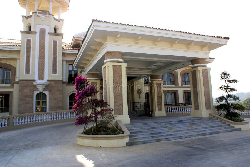 Mansion Building Villa Wall Stone Decoration Exterior Wall Stock Photo ...