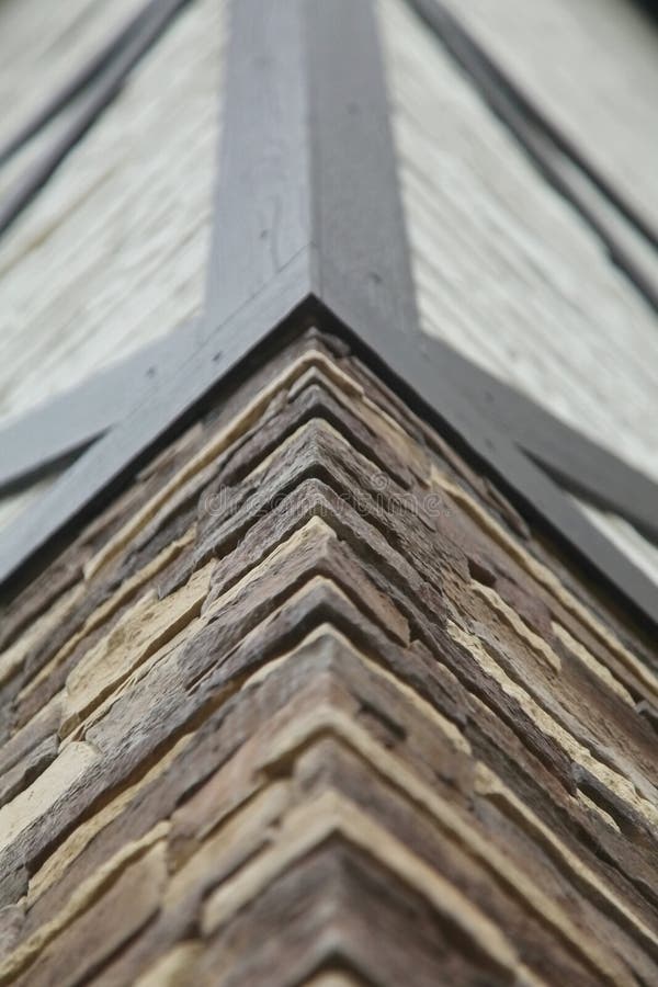 The Corner Structure of the House. Texture - Artificial Decorative ...
