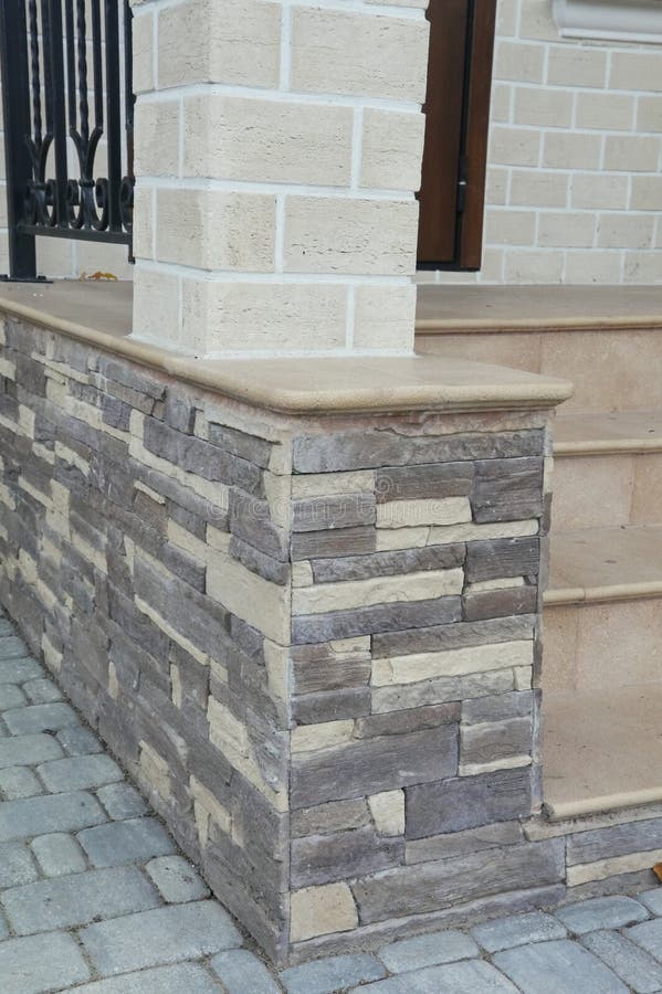 The Corner Structure of the House. Texture - Artificial Decorative ...