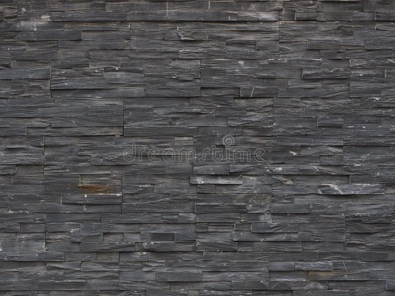 Wall with Decorative Dark Gray Rough Tiled Cladding. Texture Not ...