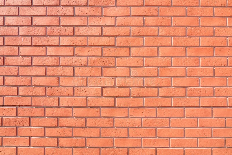 Wall with Decorative Finish Imitation of Red Brick, Background. Stock ...