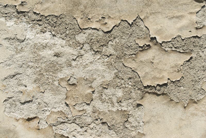 Deteriorated Wall With White, Blue And Red Holes And Stains Stock Image ...