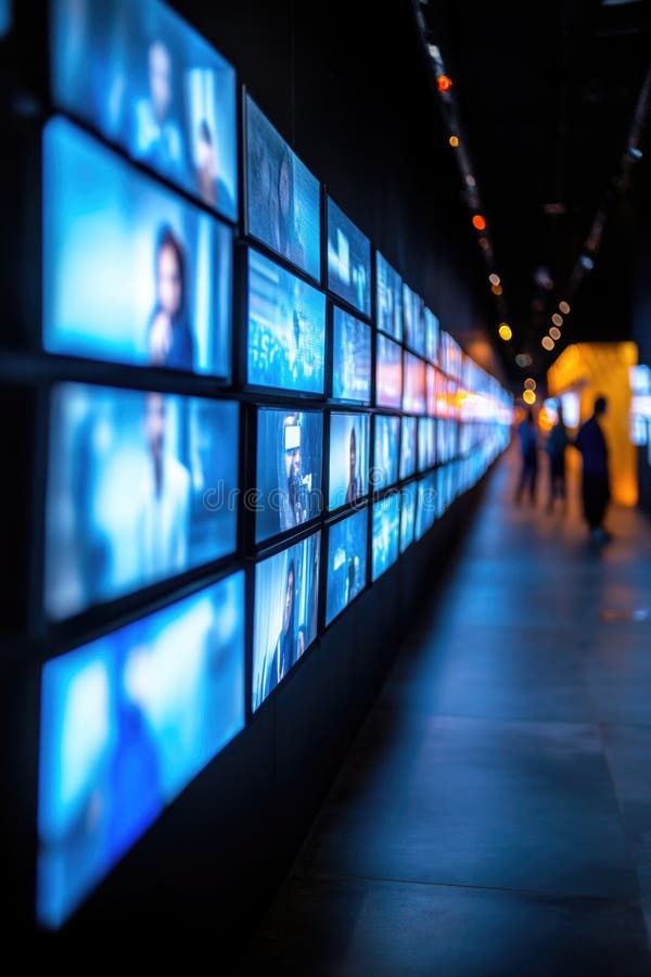 Wall Digital Screens Modern Gallery Exhibition Stock Photos - Free ...