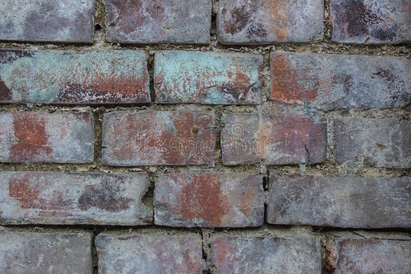 Wall of a Dilapidated Brick. Stock Image - Image of decayed, mouldy ...