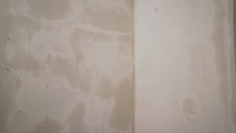 Wall Drying Plaster Process: Construction Site Renovation Stock Footage ...