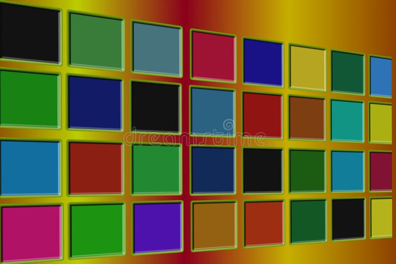 Wall of Embedded Pastel Colors Stock Illustration - Illustration of ...