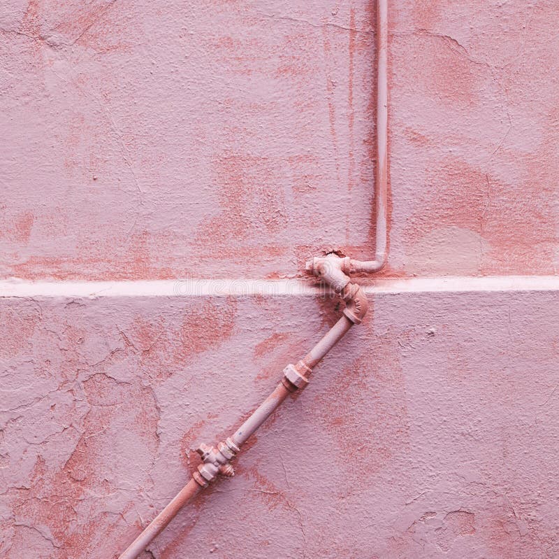 Wall with exit pipe stock image. Image of pink, material - 35368587