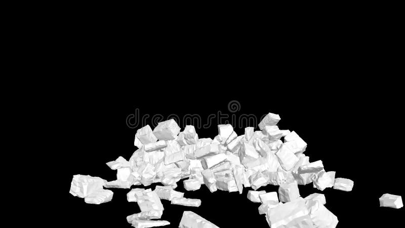 Wall Explosion, Destruction. 3D Animation Stock Footage - Video of ...