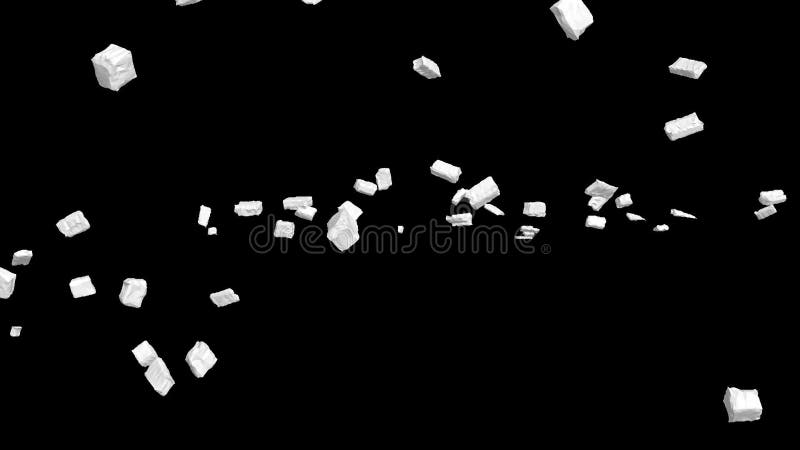 Wall Explosion, Destruction. 3D Animation Stock Footage - Video of ...