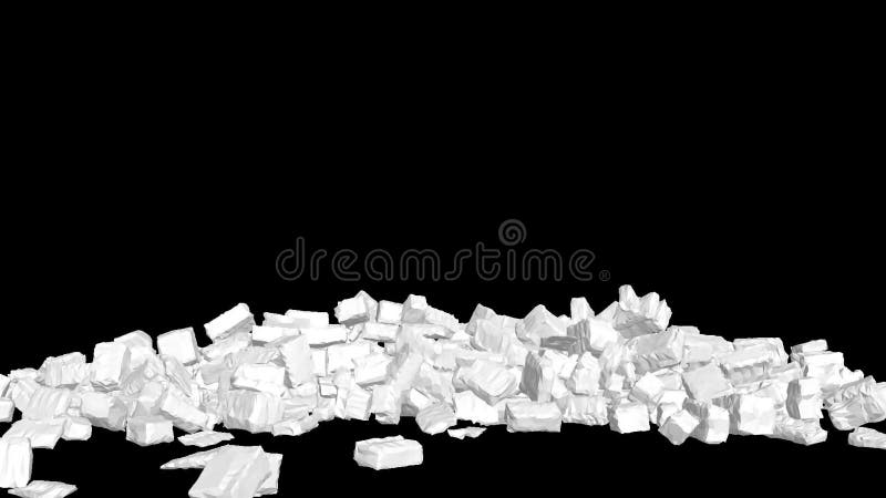 Wall Explosion, Destruction. 3D Animation Stock Video - Video of brick ...