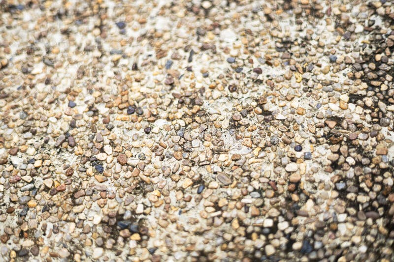 Wall of Exposed Concrete with Small Rocks Stock Image - Image of ...