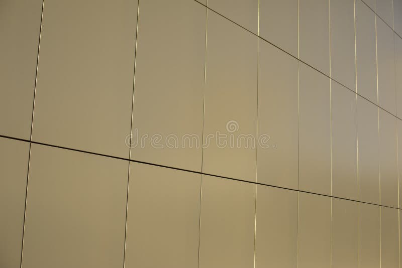 Wall of Facing Panels. the White Wall of the Shopping Center Stock ...