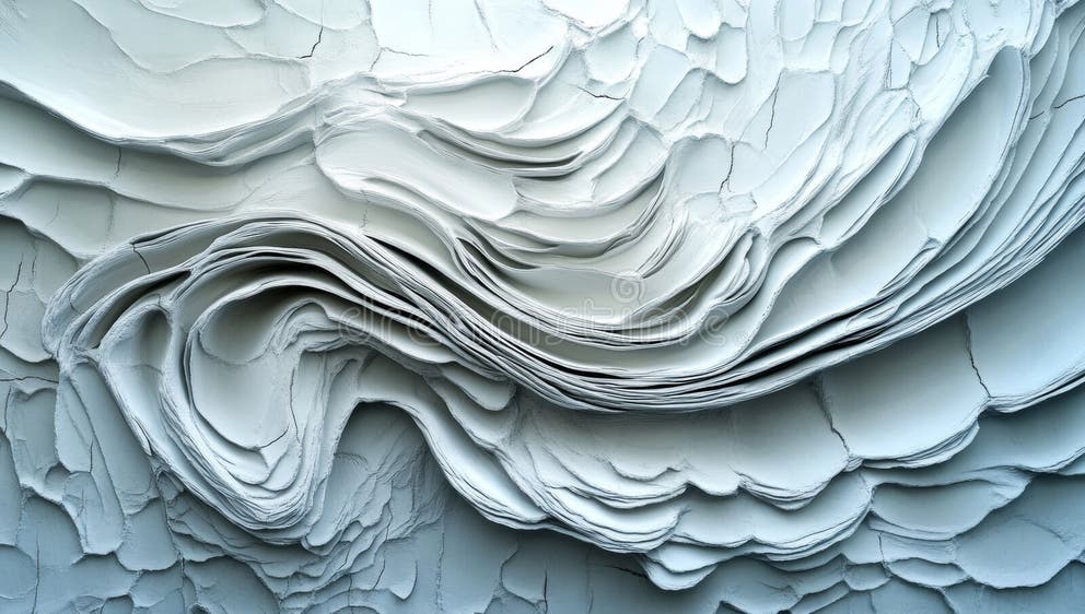 A Wall Features Decorative Plaster that Forms Swirling Patterns Stock ...