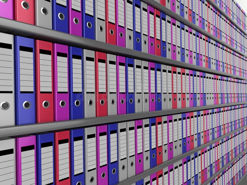 Wall of files stock illustration. Illustration of group - 17105905