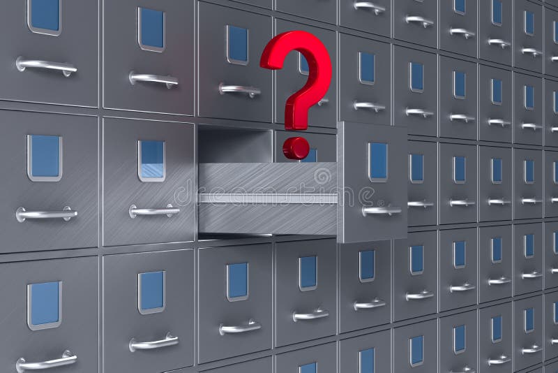 Wall from Filing Cabinet. 3D Illustration Stock Illustration ...