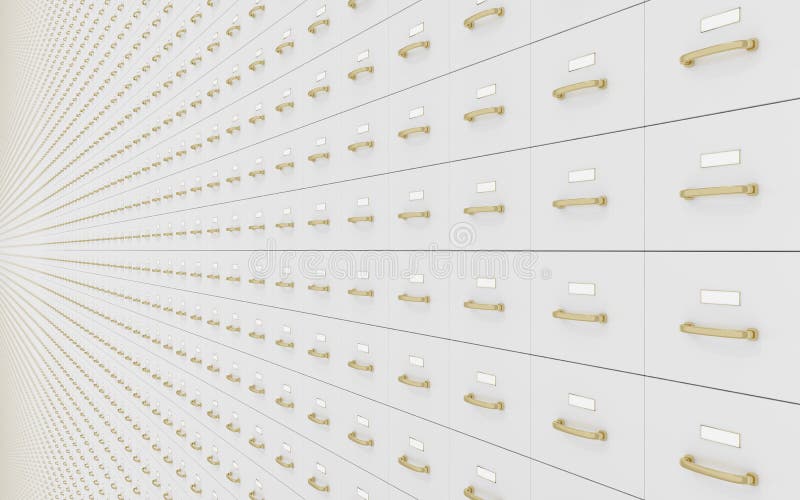 Wall of filing cabinets stock image. Image of gray, group - 50603813