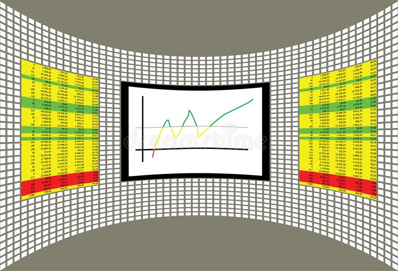 Wall with financial data stock vector. Illustration of decision - 3037467