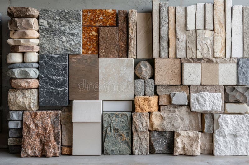 Wall Finish Options, Range of Textured Wall Samples on Neutral Backdrop ...