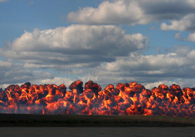 Wall of Fire stock photo. Image of explosion, show, fire - 4890292