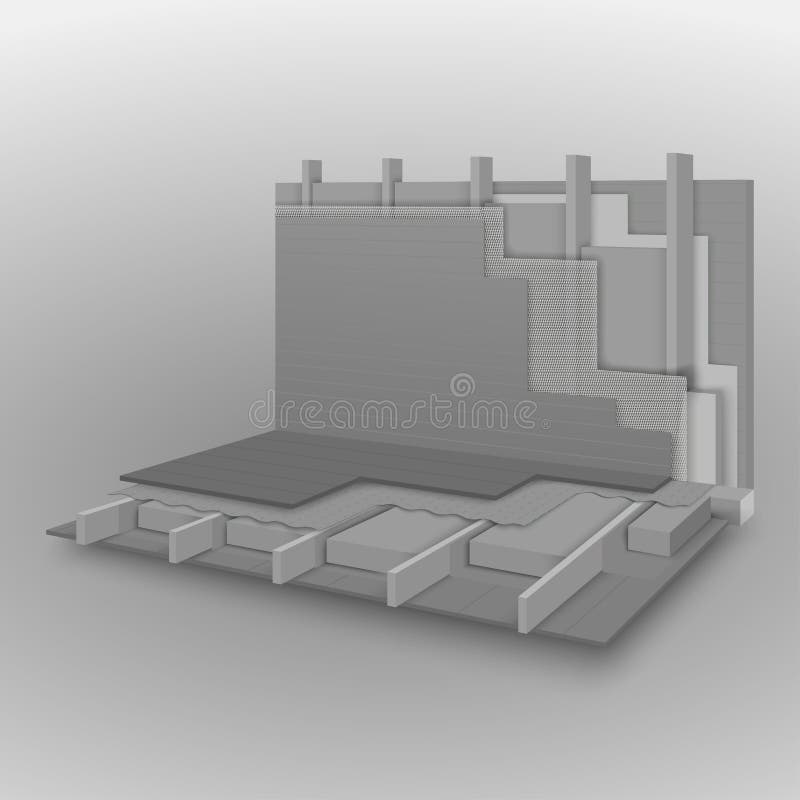 Wall and Floor Construction Details Stock Vector - Illustration of ...