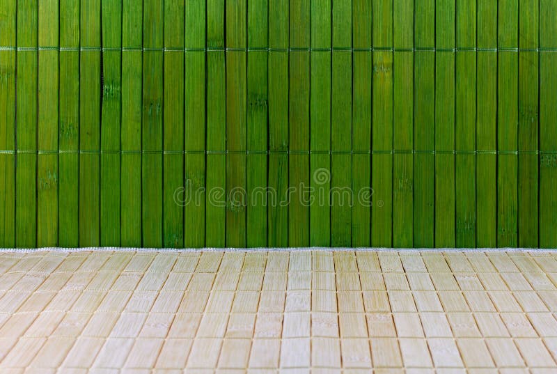 Wall and Floor of a Straw Mat Stock Image - Image of bamboo, wooden ...