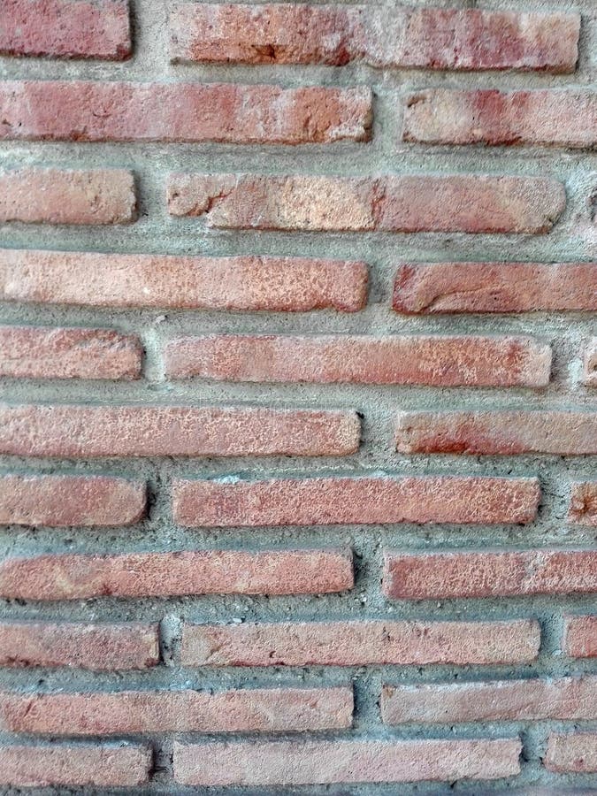 Wall Formed by Blocks of Clay Bricks Stock Image - Image of cross ...