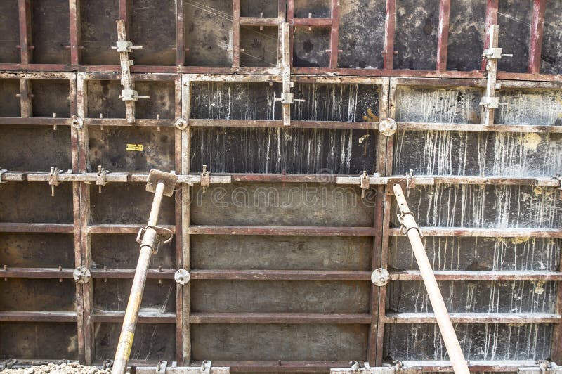 Wall formwork stock image. Image of construction, pillars - 56234639