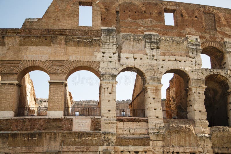 Wall of Forum with Latin Plaque Stock Photo - Image of exterior, rome ...