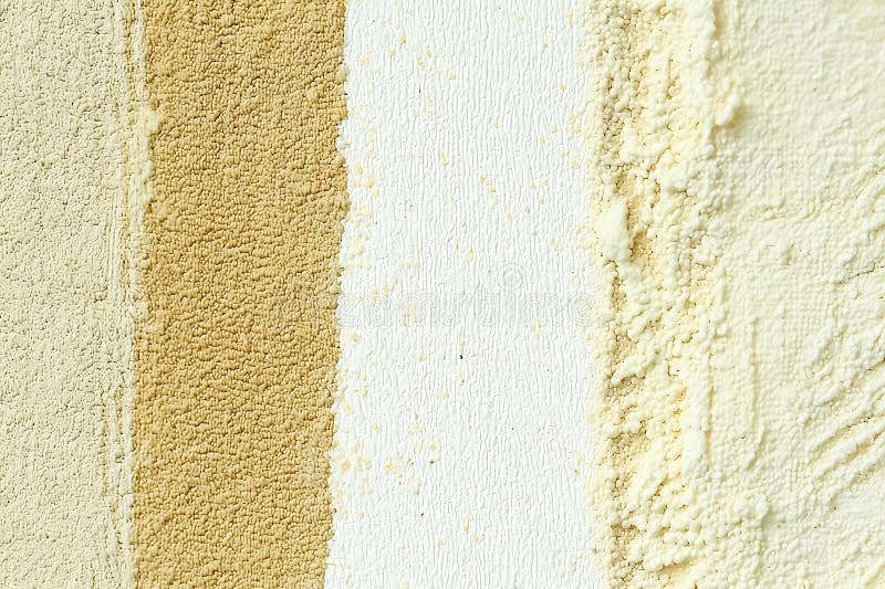 A Wall with Four Different Textures, Including a Beige and White ...
