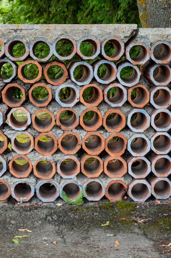 Wall of Fragments of a Clay Pipe Wall-mounted Closeup Texture ...