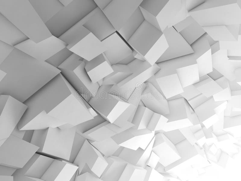 Wall Fragments Pattern, 3d Render Stock Illustration - Illustration of ...