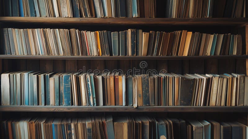 Wall Full of Old Archive Records and Books on the Shelves Stock ...