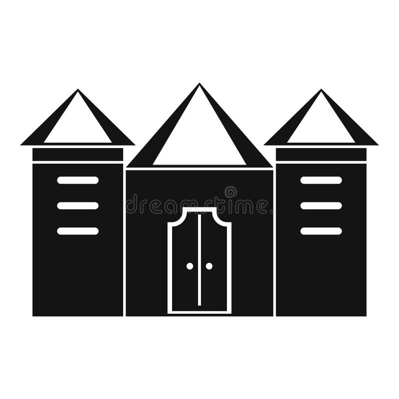 Wall and Gate of the Old Fortress Icon Stock Vector - Illustration of ...