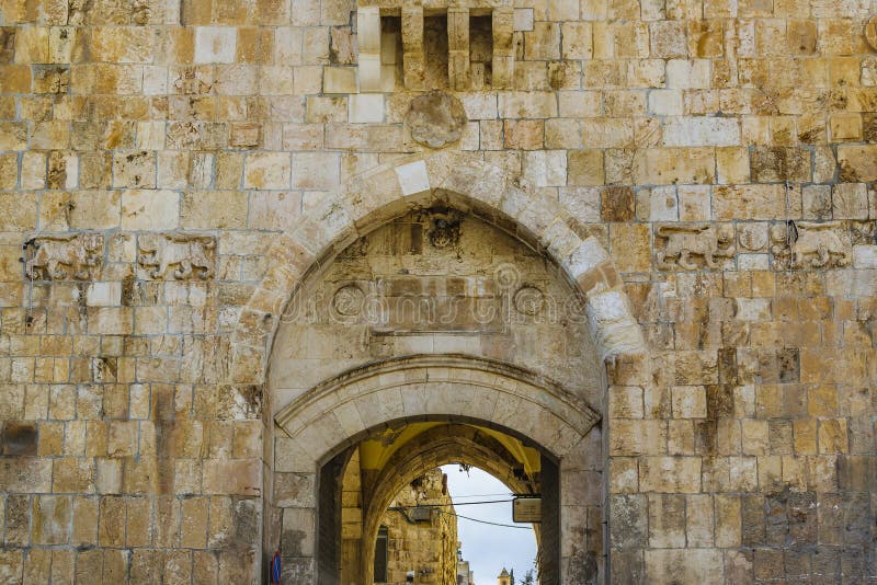 Wall Gate, Old Jerusalem City Stock Image - Image of jerusalem, temple ...