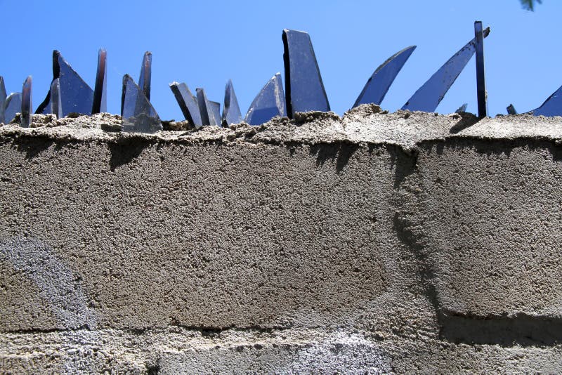 Wall with glass fragments stock image. Image of fragment - 29404191