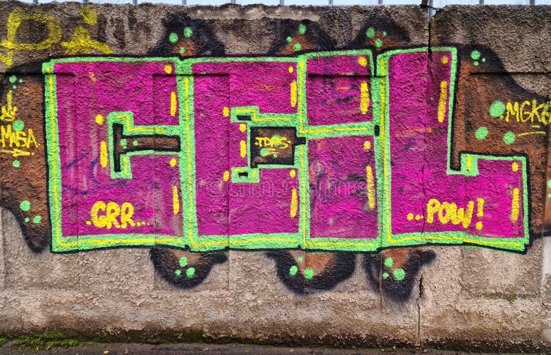 Wall Graffiti in Bucharest - Botanical Garden Editorial Stock Photo - Image of botanical ...