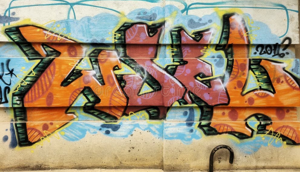 Wall Graffiti on the Streets of Bucharest Stock Photo - Image of ...