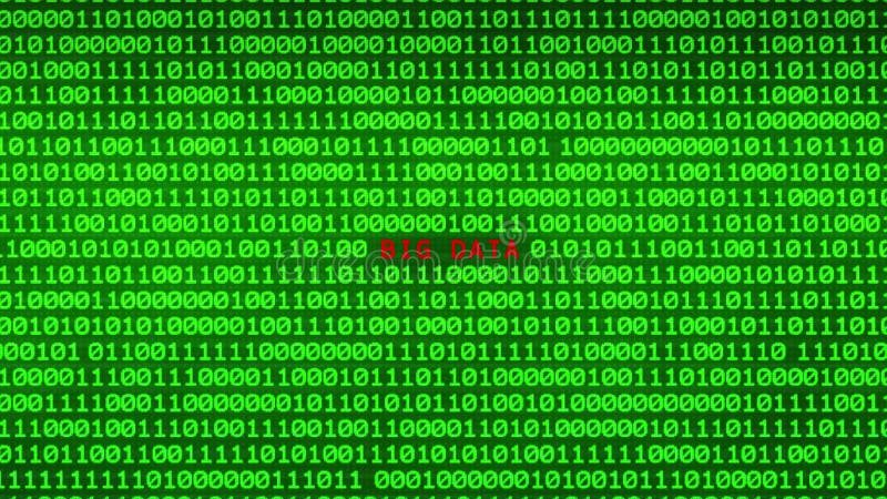 Wall of Green Binary Code Revealing BIG DATA Data Matrix Background Stock Footage - Video of ...