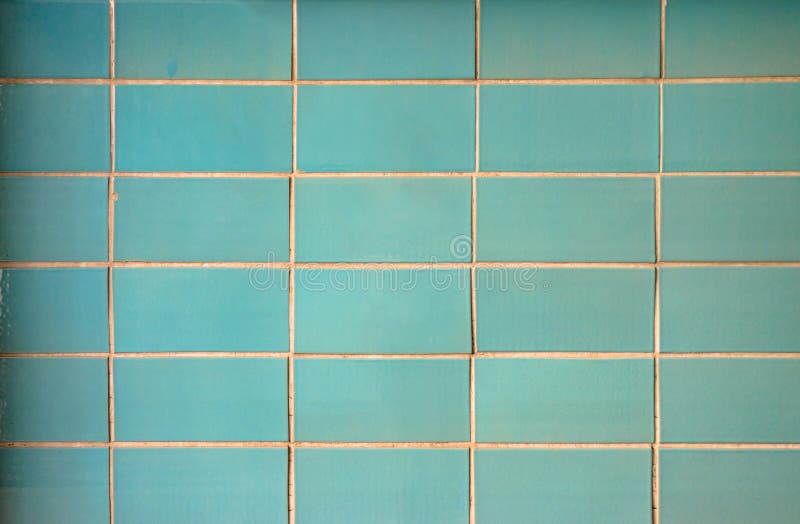 Wall with Green Rectangular Tiles. Uniform Pattern for a Background ...