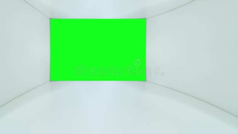 Surface in Green Screen in a White Room Stock Footage - Video of empty ...